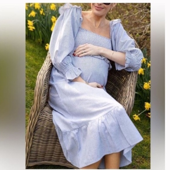 frances hart | Dresses | Frances Hart Smocked Dress Gingham Navy And ...